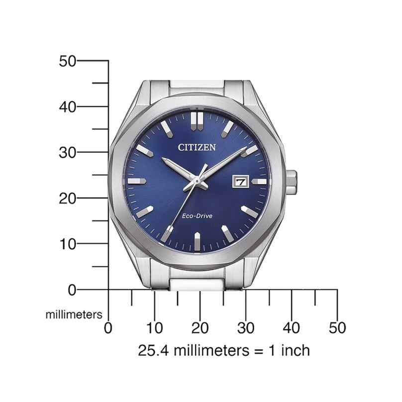 Citizen Eco-Drive Solar Herrenuhr Stahl/Blau BM7620-83L