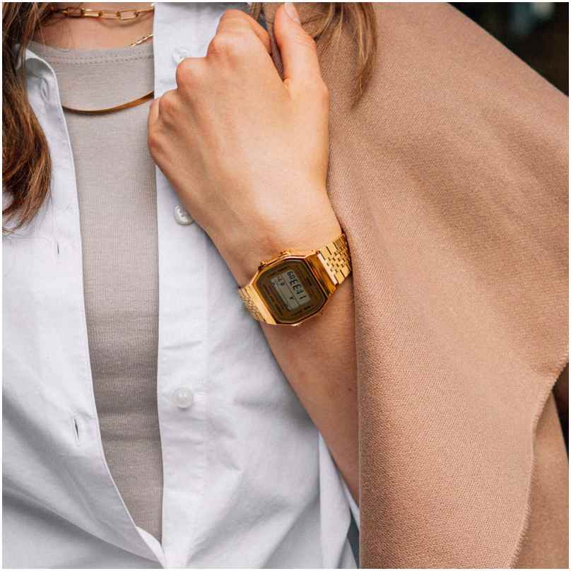 Casio Vintage Iconic Digitaluhr Bluetooth Goldfarben ABL-100WEG-9AEF ...