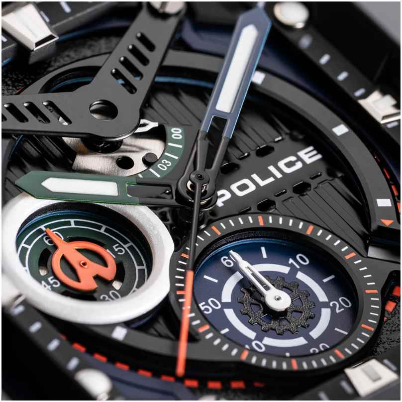 Police Men's Watch Clout Chronograph Black/Transparent PEWGO0052401 ...