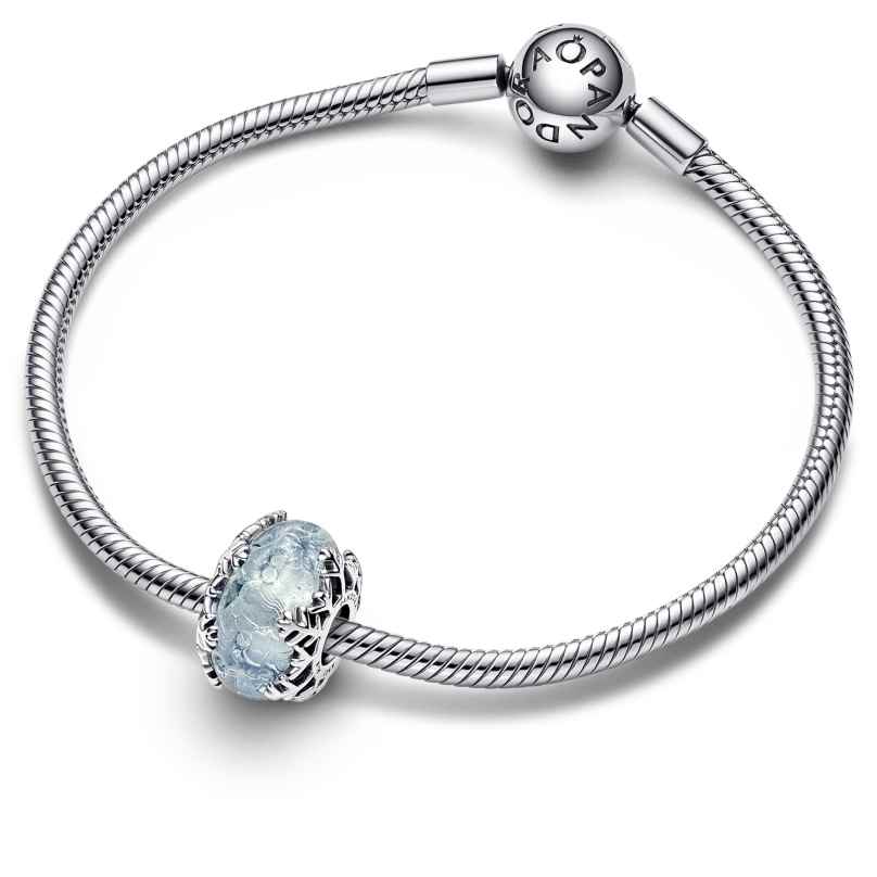 Pandora Silber Charm Winterblaue Schneeflocke 792377C00 • uhrcenter