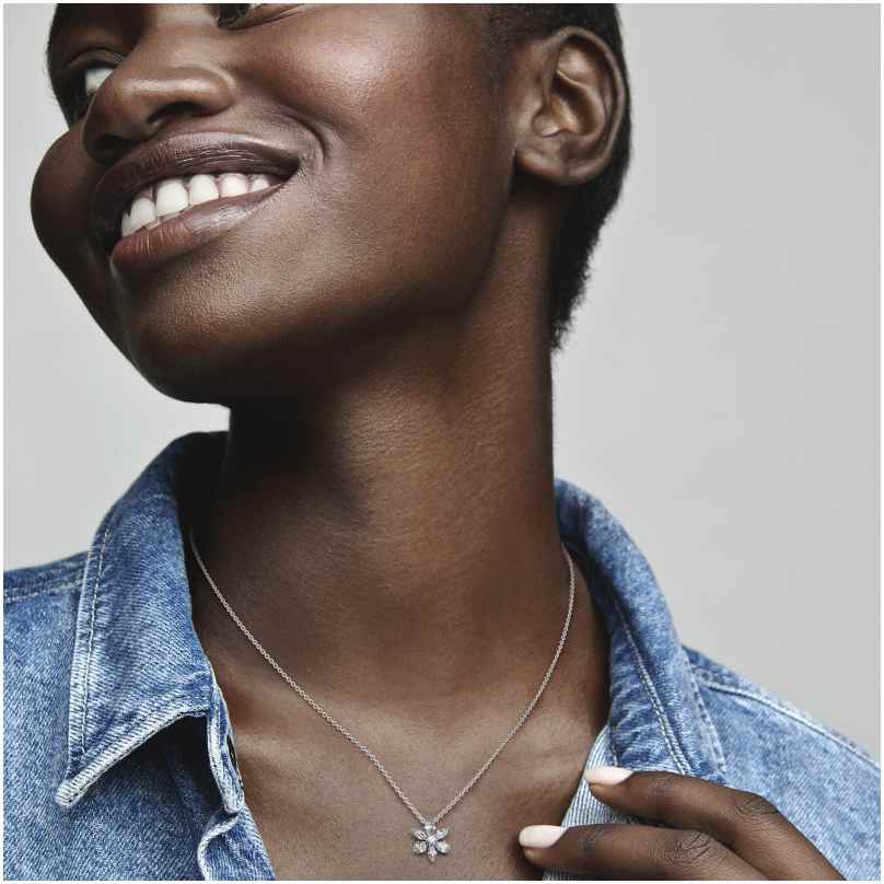 Pandora Women's Necklace Sparkling Herbarium Silver 392387C01-45 ...
