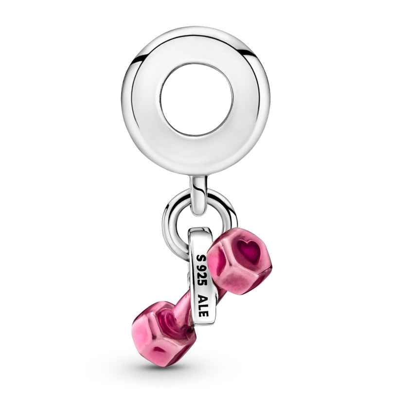 Pandora Silber Charm-Anhänger Hantel & Herz 799545C01 • uhrcenter
