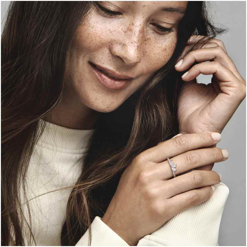 Pandora Ring für Damen Funkelndes Herbarium Roségoldfarben 182392C01 ...