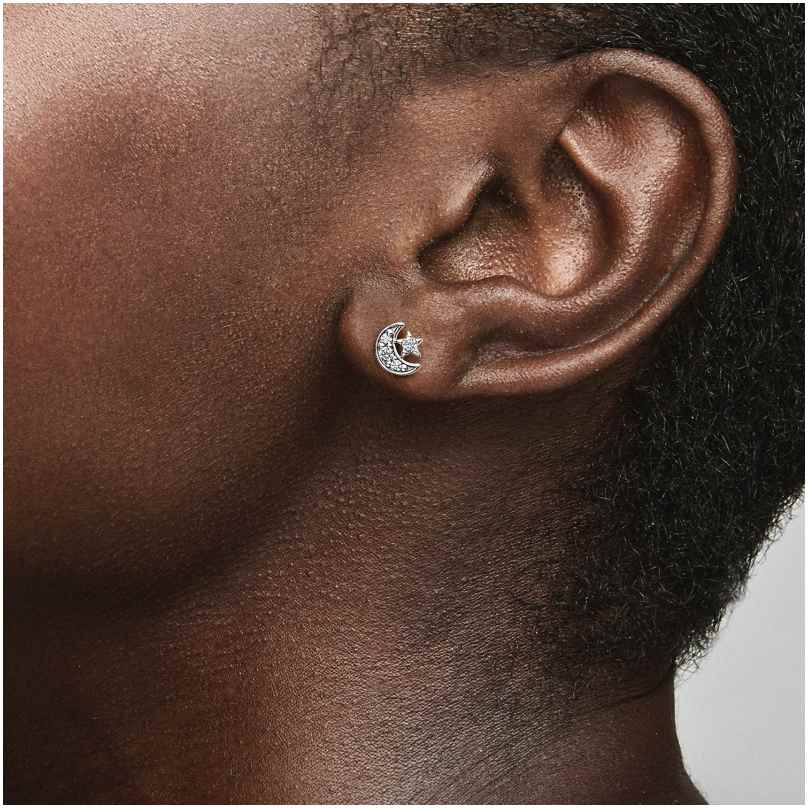 Pandora Damen-Ohrstecker Silber Ohrringe Mond & Stern 292990C01 • uhrcenter
