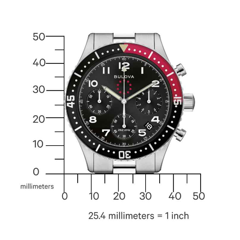 Bulova Herrenuhr Chronograph Marine Star Schwarz 98B451