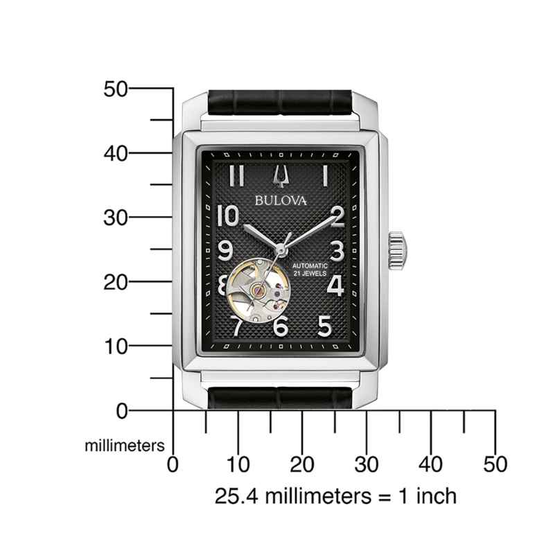 Bulova Herrenarmbanduhr Automatik Sutton Schwarz 96A269