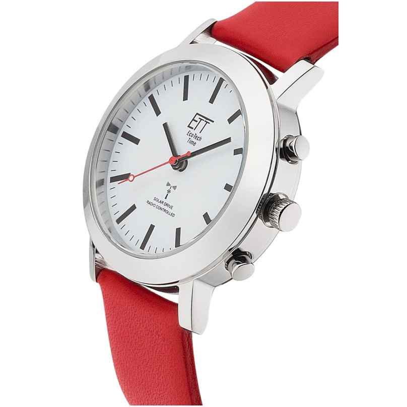 ETT Eco Tech Time Funk-Solar Damenuhr Station Watch Rot