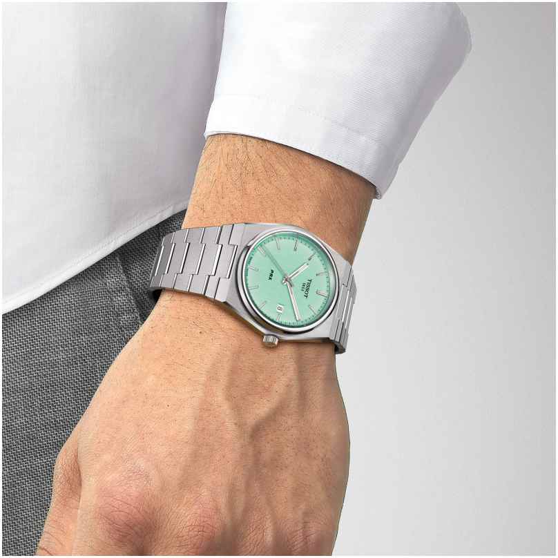 Tissot Men's Watch PRX 40 205 Turquoise • uhrcenter