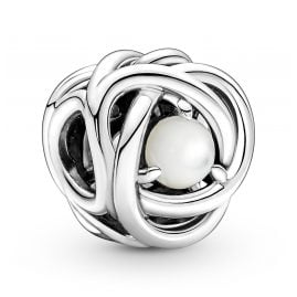PANDORA 790777C01 Charm Silber Pinkfarbenes Stiefmütterchen