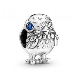 PANDORA 790777C01 Charm Silber Pinkfarbenes Stiefmütterchen