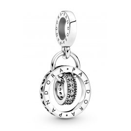 PANDORA 799545C01 Silber Charm-Anhänger Hantel & Herz
