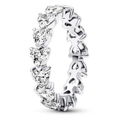 Pandora Damenring Funkelnde Welle Silber 192539C01 • uhrcenter