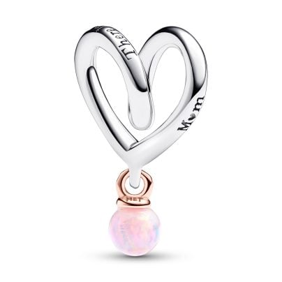 Pandora Charm Silber Pinkfarbenes Stiefmütterchen 790777C01 • uhrcenter