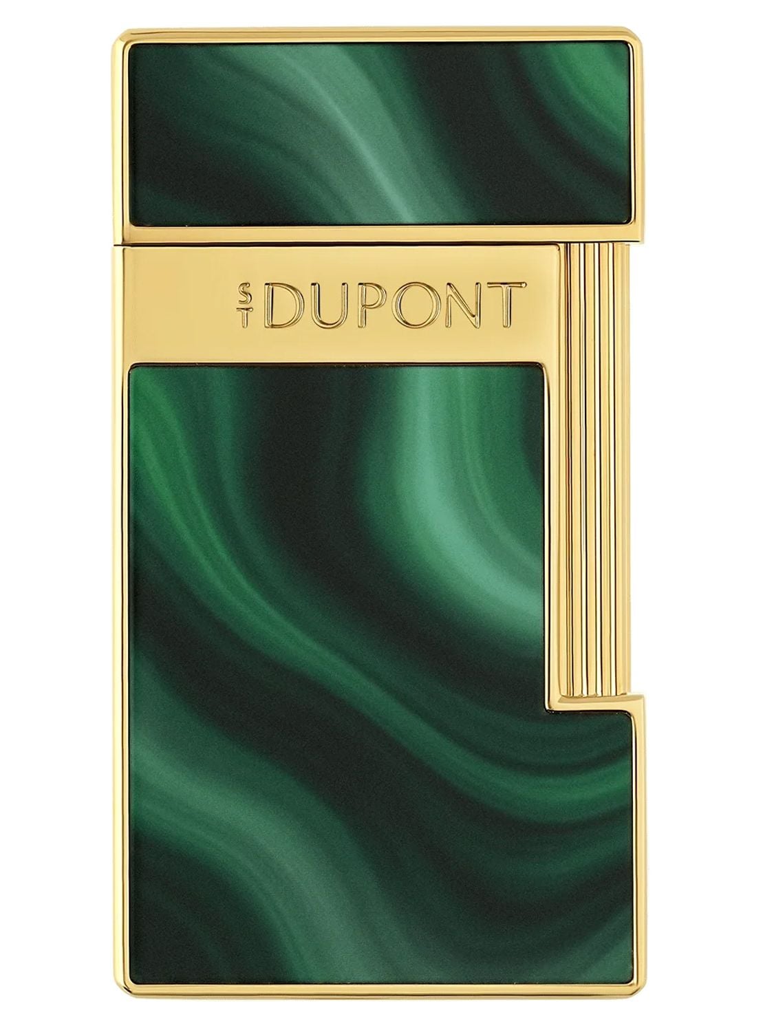 S.T. Dupont Feuerzeug Slimmy Geode Goldfarben/Grün