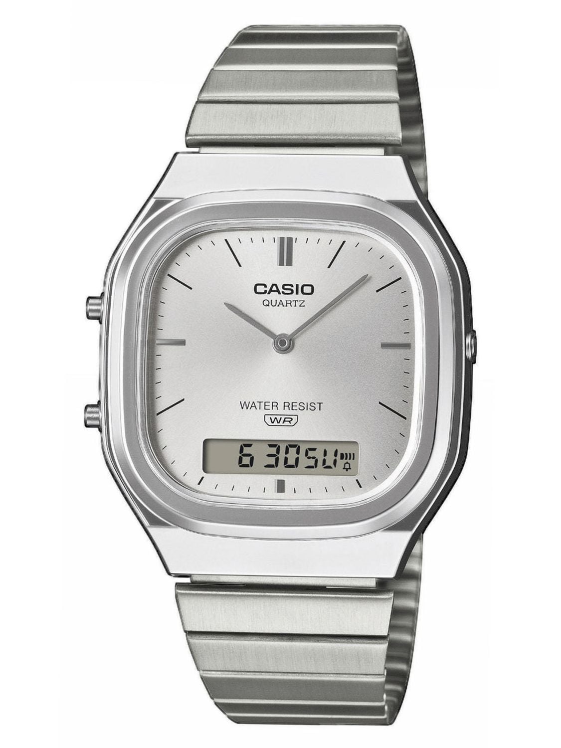 Casio Edgy Collection Men's Watch AnaDigi Silver Tone