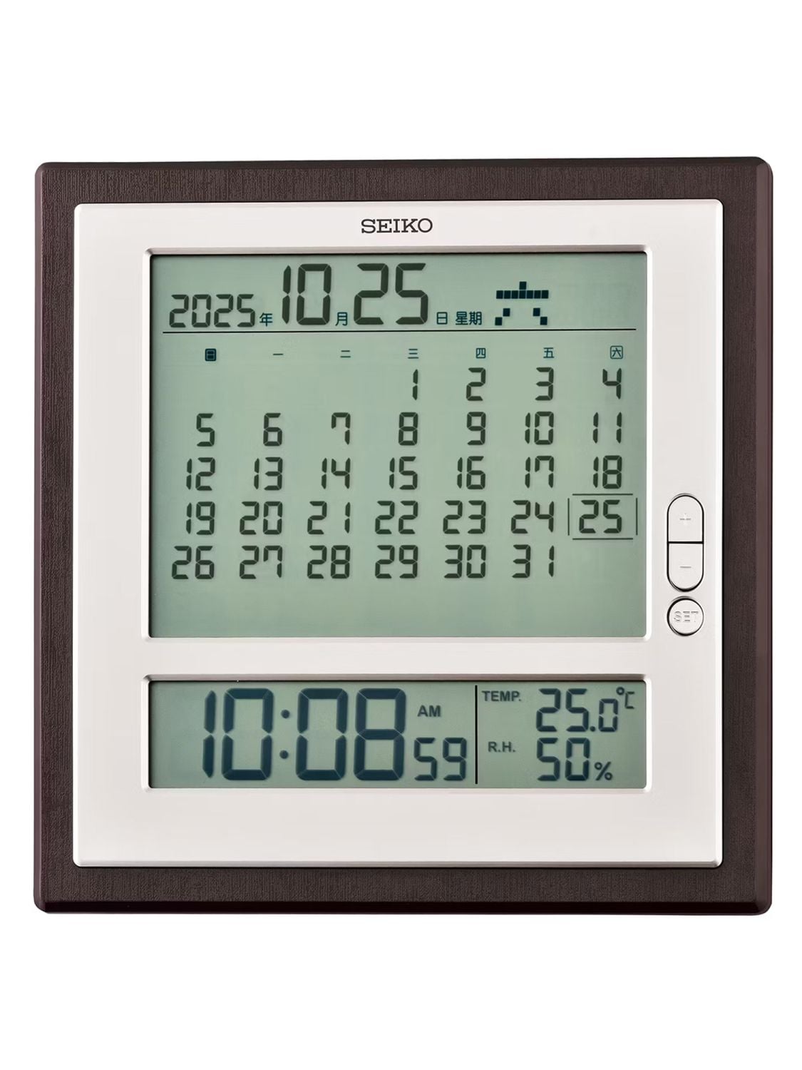 Seiko Wall Clock / Table Clock with Digital Display QHL100B • uhrcenter