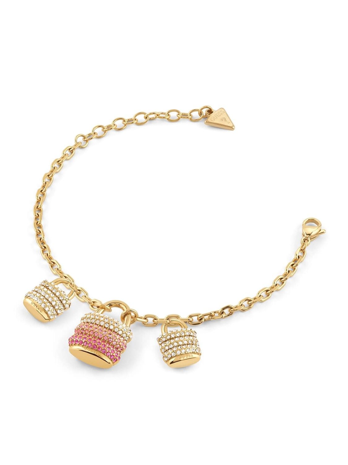 Guess Women's Bracelet Padlock Charms Gold Tone S JUBB05404JWYGPKS ...