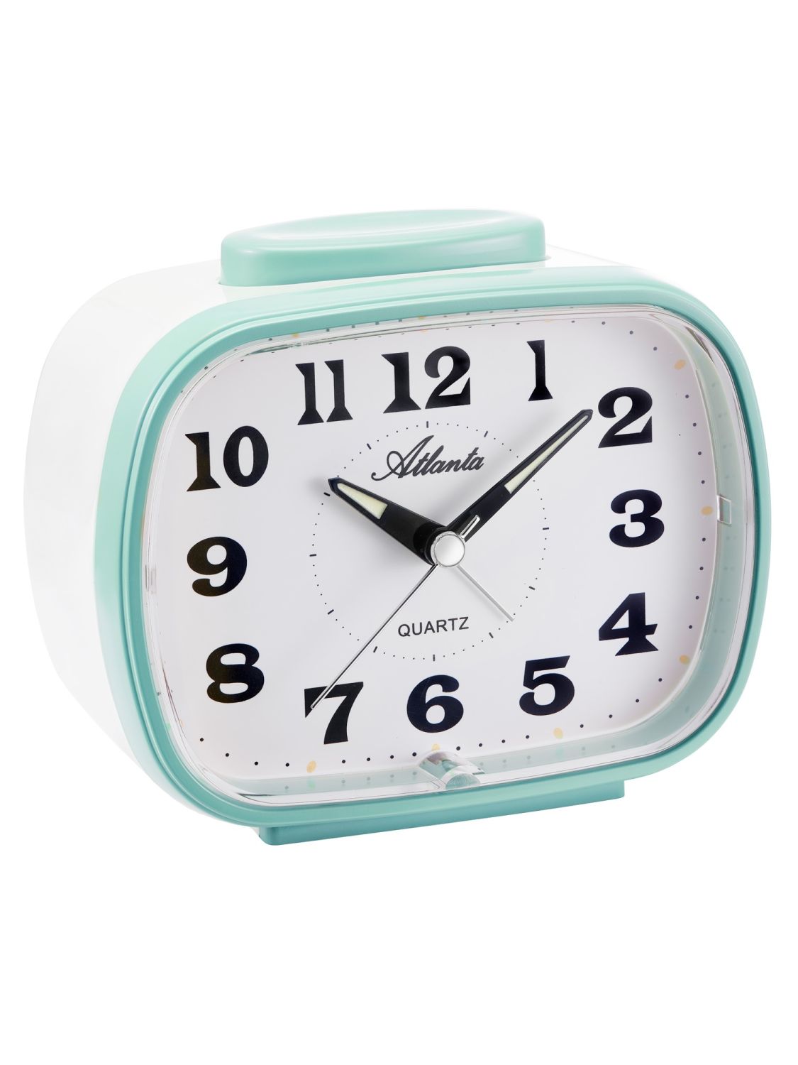 Atlanta Quartz Alarm Clock with Bell Sound Mint Green 2172/6 • uhrcenter