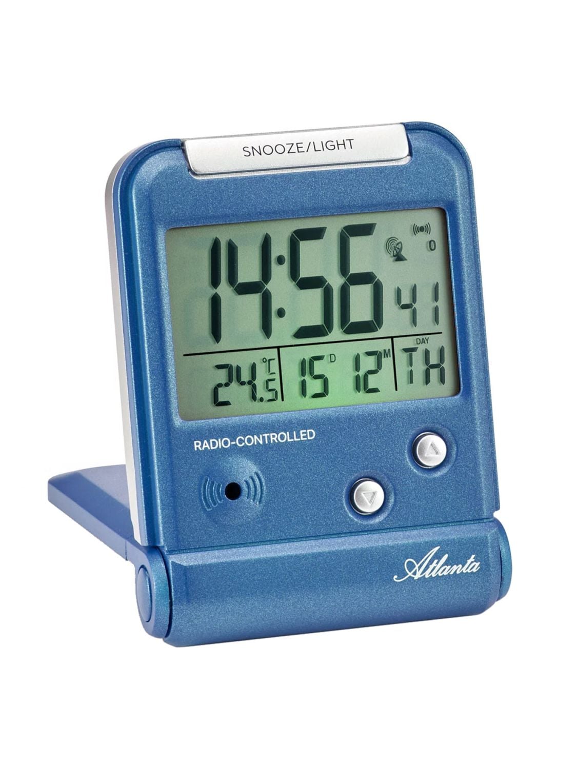 Atlanta Funkwecker Digital Reisewecker Blau 1806/5 • uhrcenter