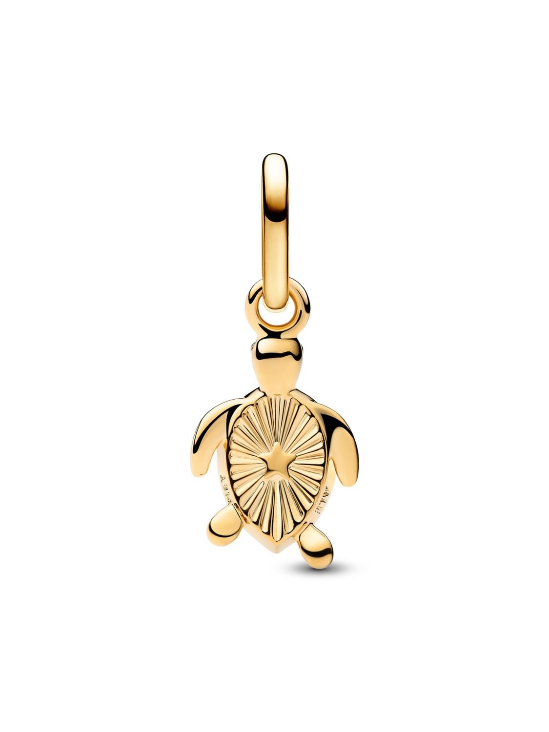 Pandora Mini Charm-Anhänger Grüne Schildkröte Goldfarben 763823C01 ...