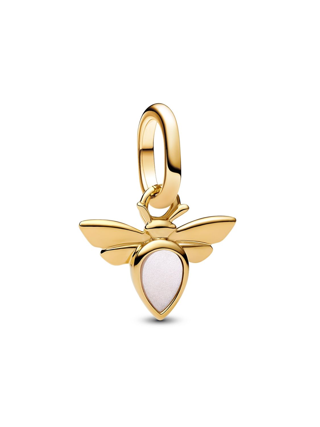 Pandora Mini Charm-Anhänger Weiße Biene Goldfarben 763826C01 • uhrcenter