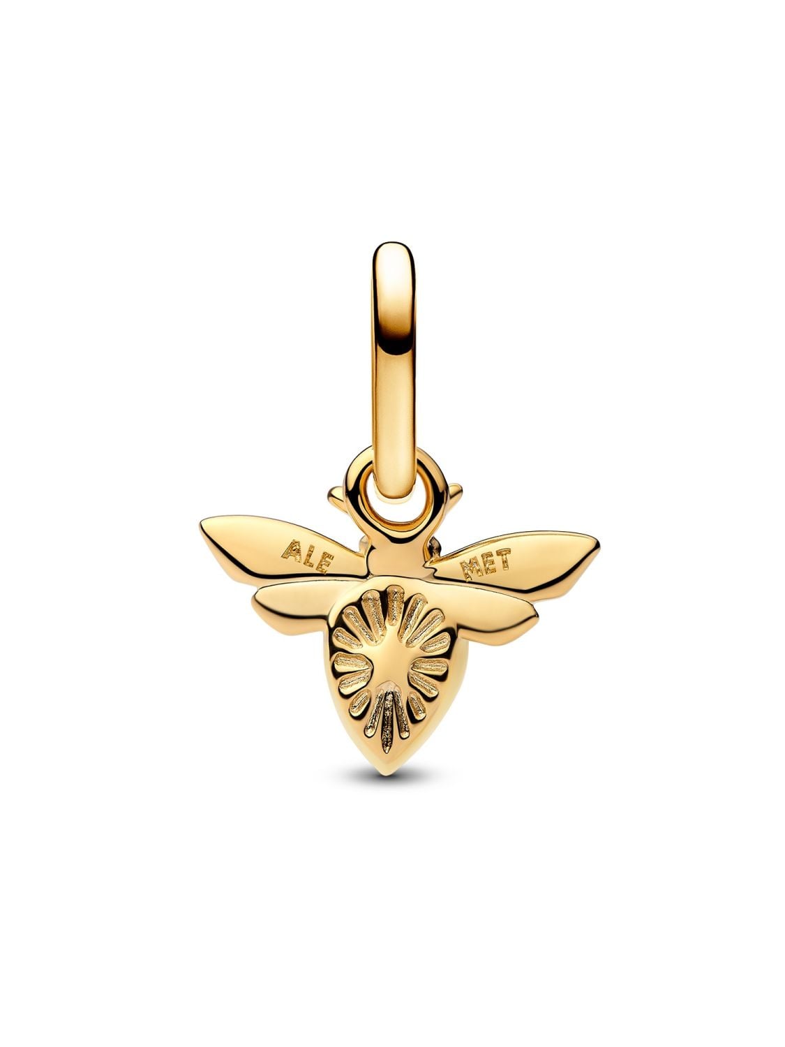 Pandora Mini Dangle Charm White Bee Gold Tone 763826C01 • uhrcenter