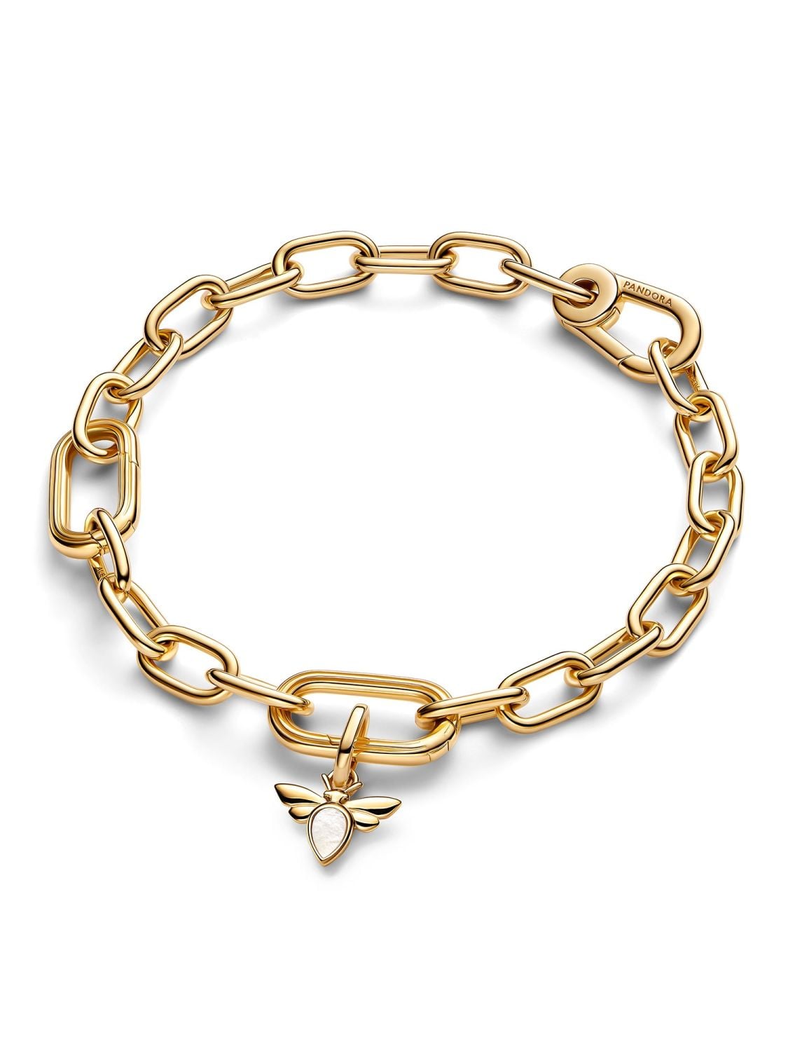 Pandora Mini Charm-Anhänger Weiße Biene Goldfarben 763826C01 • uhrcenter