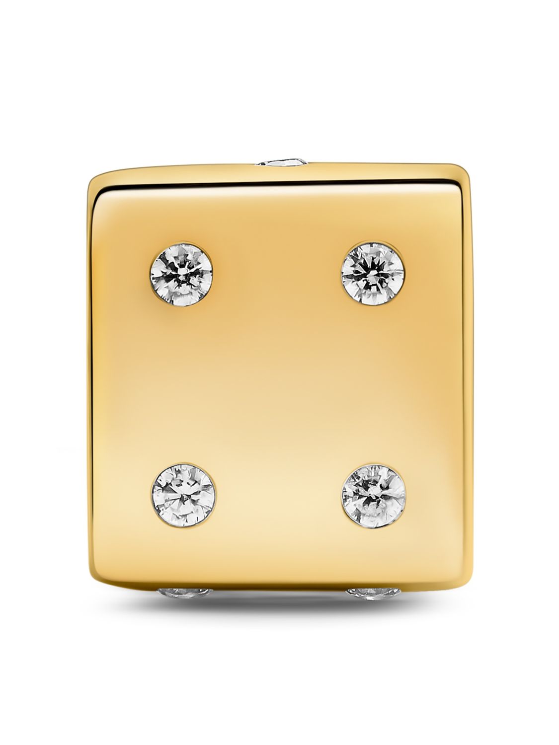 Pandora Charm Sparkling Dice Gold Tone 761269C01 • uhrcenter