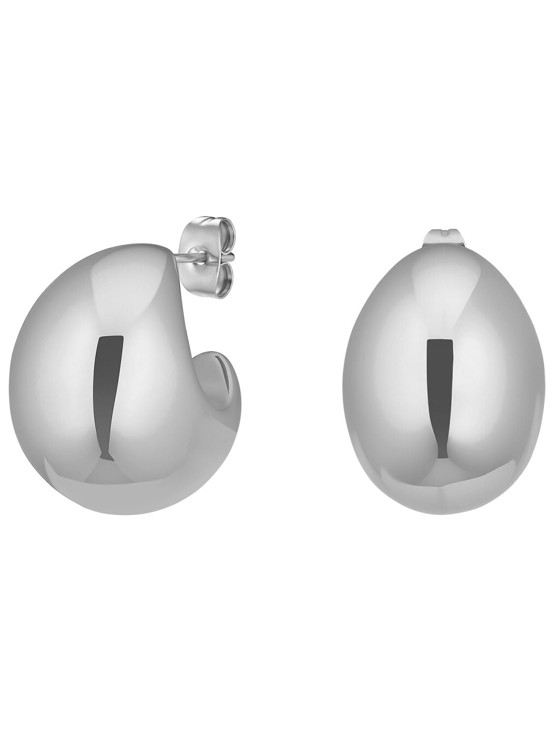 Rosefield Women's Hoop Earrings Half Moon Silver Tone JECMS-J982 ...