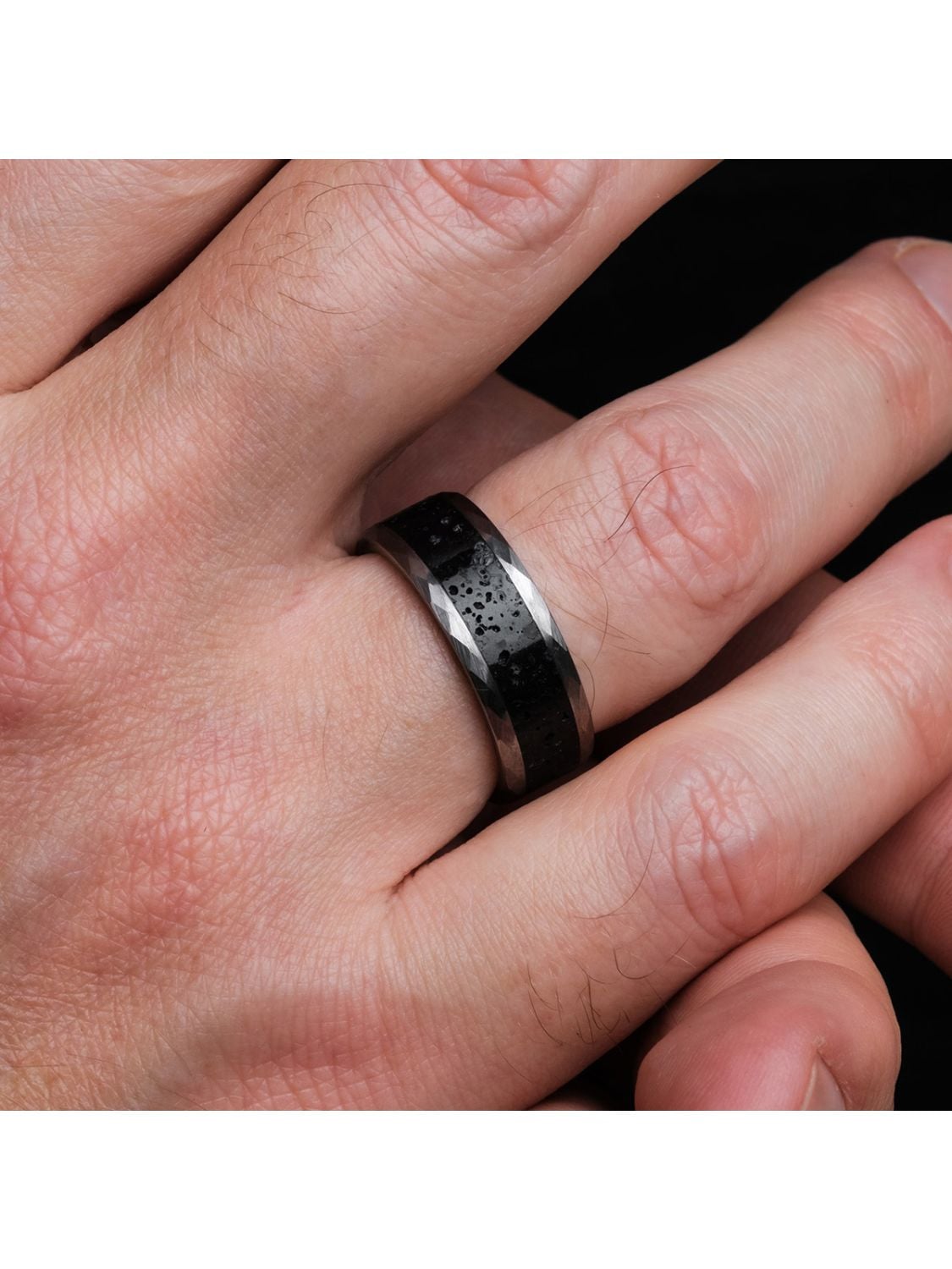 Holzkern Men's Ring Sumo Lava/Tungsten Size 60 9010631024437 • uhrcenter