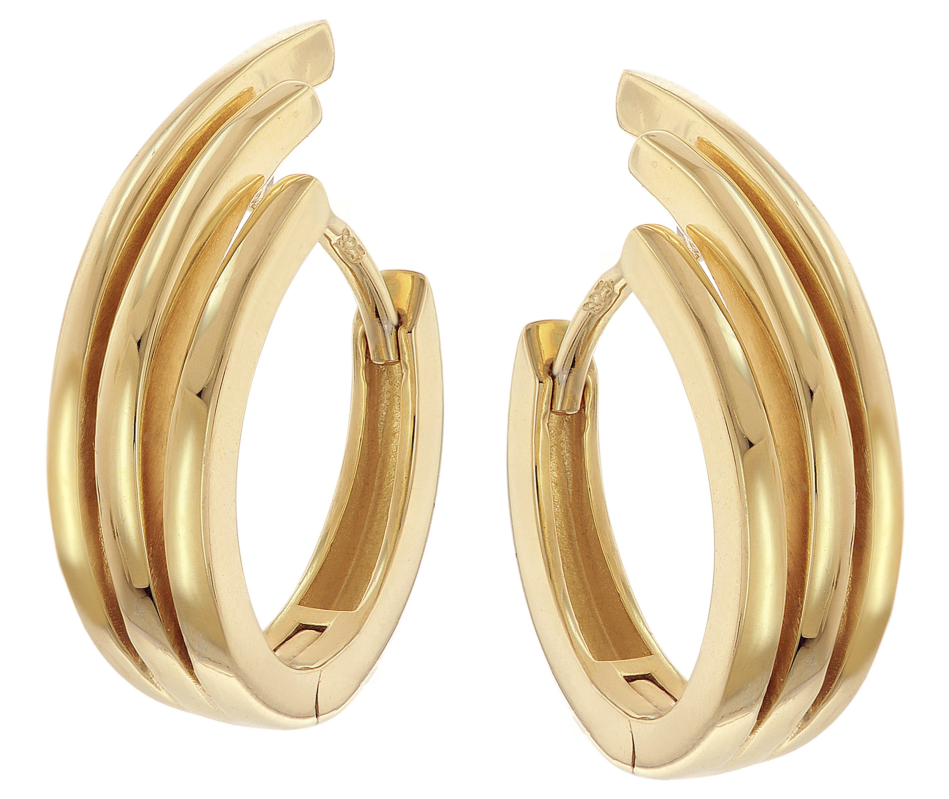 Qvc gold hoop earrings store