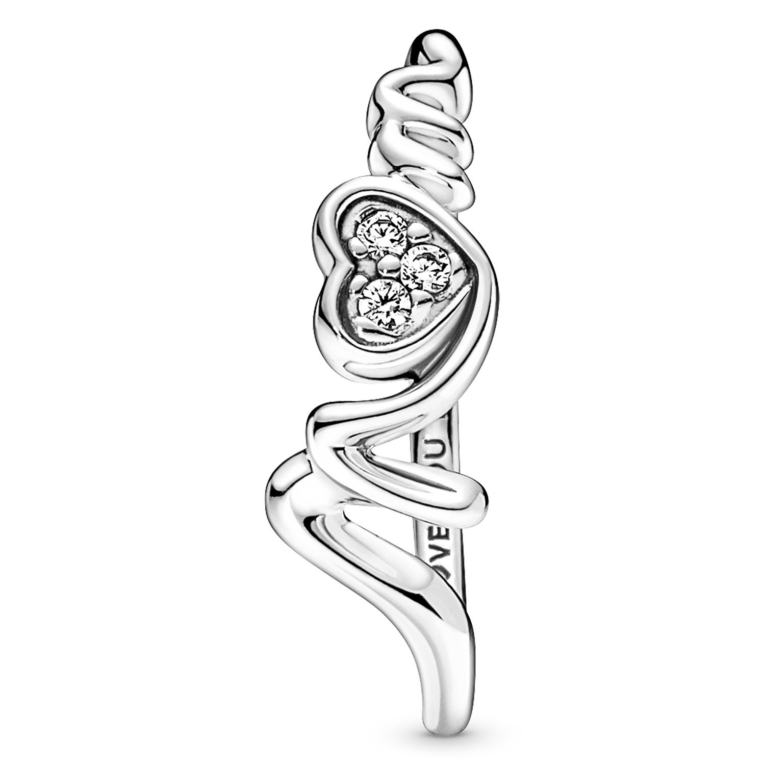 Pandora Damen Ring Mom Pave Herz Silber 191149C01 uhrcenter
