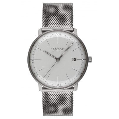 Junghans max bill Herren-Funkuhr Mega Solar Titan Saphirglas 59/2022.46 • uhrcenter