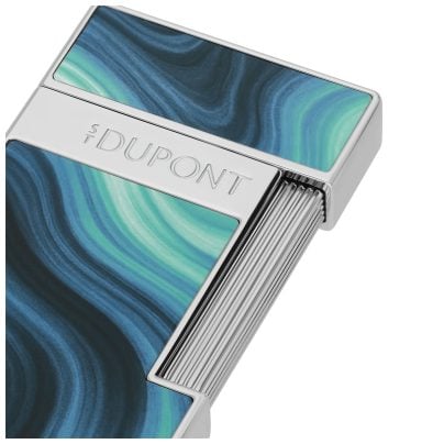 S.T. Dupont Lighter Slimmy Geode Chrome Tone/Blue 028035