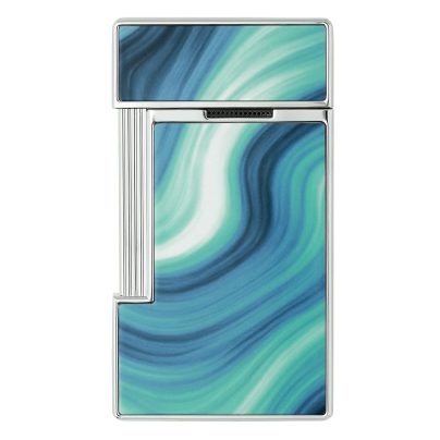 S.T. Dupont Lighter Slimmy Geode Chrome Tone/Blue 028035
