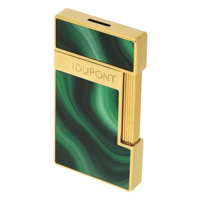 S.T. Dupont 028035 Lighter Slimmy Geode Gold Tone/Green