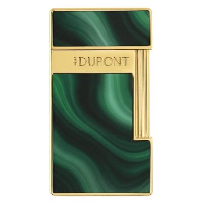 S.T. Dupont 028035 Lighter Slimmy Geode Gold Tone/Green