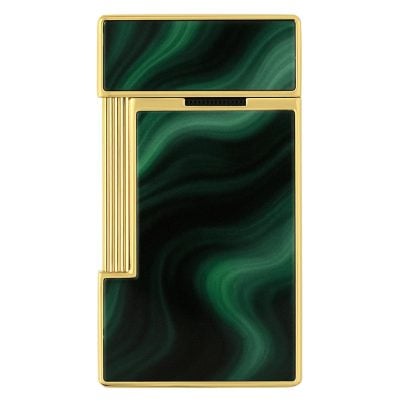 S.T. Dupont 028035 Lighter Slimmy Geode Gold Tone/Green