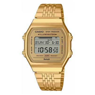 Casio Vintage Iconic Digital Watch Bluetooth Gold Tone