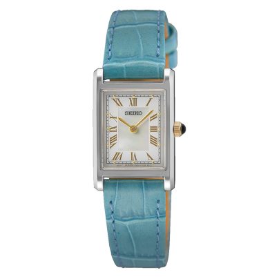 Seiko Women's Watch Rectangular Turquoise SWR101P1 • uhrcenter