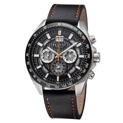 Regent Men's Watch Chronograph with Leather Strap