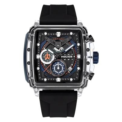 Police Men's Watch Clout Chronograph Black/Transparent PEWGO0052401 ...