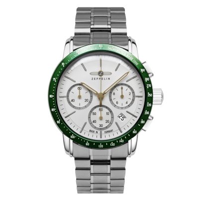 Zeppelin Men's Watch New York Chronograph Bicolour/Green 8878MB-4 ...