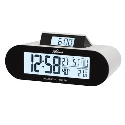 Atlanta Radio-Controlled Alarm Clock with Pop-Up Display 1869 • uhrcenter