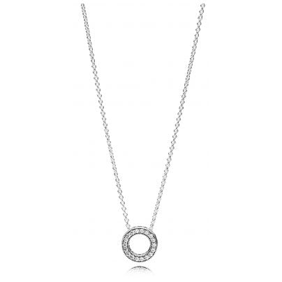 Pandora Damen-Halskette Silber 925 Collier Herzen 397436CZ • uhrcenter