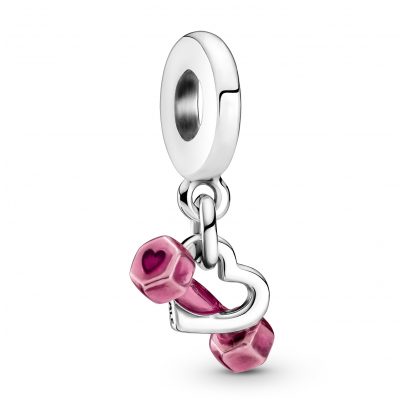 Pandora Silber Charm-Anhänger Hantel & Herz 799545C01 • uhrcenter