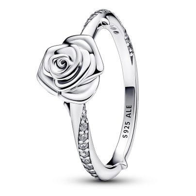 Pandora Women's Ring Rose in Bloom Silver • uhrcenter