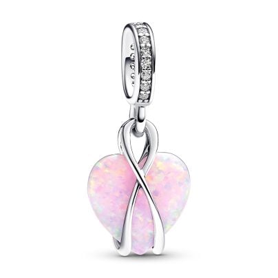 Pandora Bead-Charm Silber Pink Opalisierend 791691C03 • uhrcenter