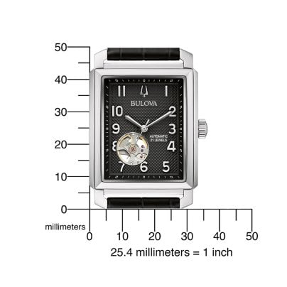 Bulova Herrenarmbanduhr Automatik Sutton Schwarz 96A269