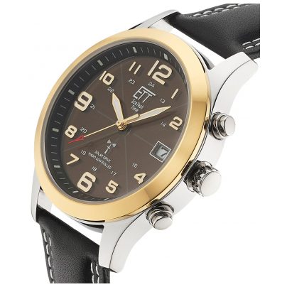 ETT Eco Tech Time Radio-Controlled Solar Watch for Men Gobi Two-Colour ...